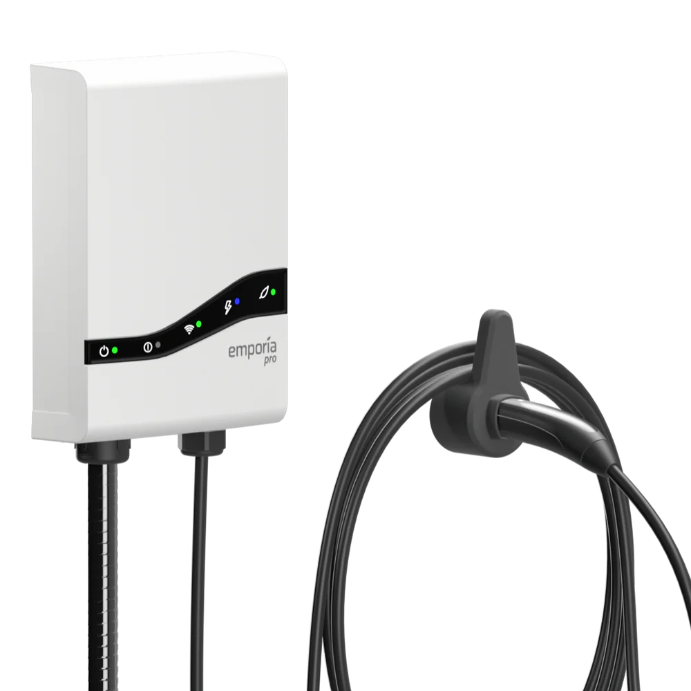 Emporia Pro Level 2 EV Charger (White) - Hardwired - NACS/Tesla ...